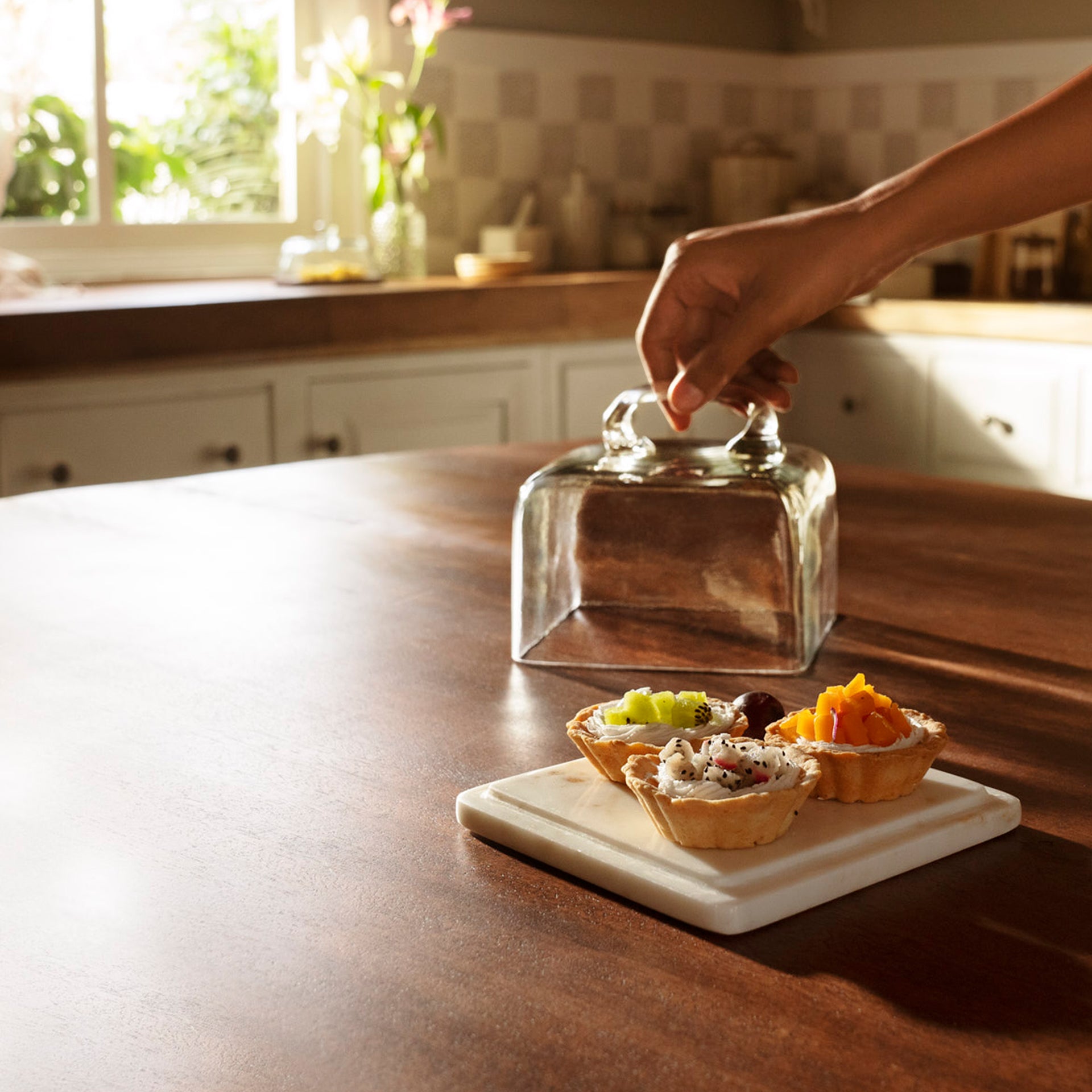 Glass Cloche With Marble Base Square – The Mango Bark